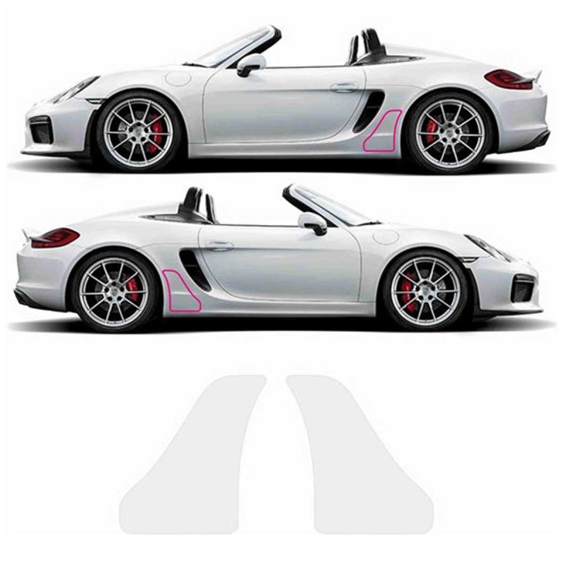 Kit de 2 stickers pare-pierre pour Porsche 981 Boxster